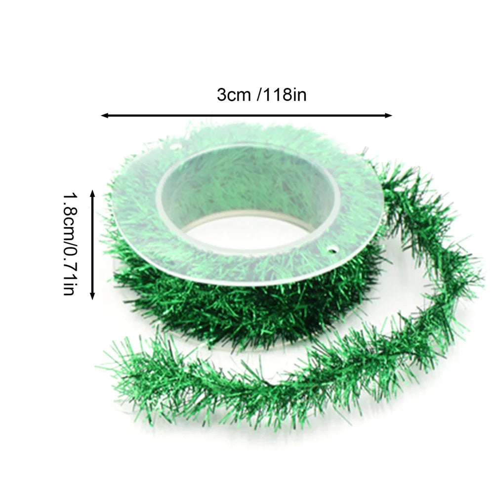 2M Christmas Tree Ribbon Wired Wide Glitter – mall